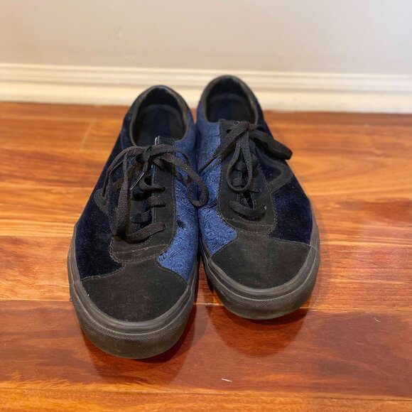 Vans | Shoes | Vans Limited Edition Blue Velvet Sneakers | Poshmark